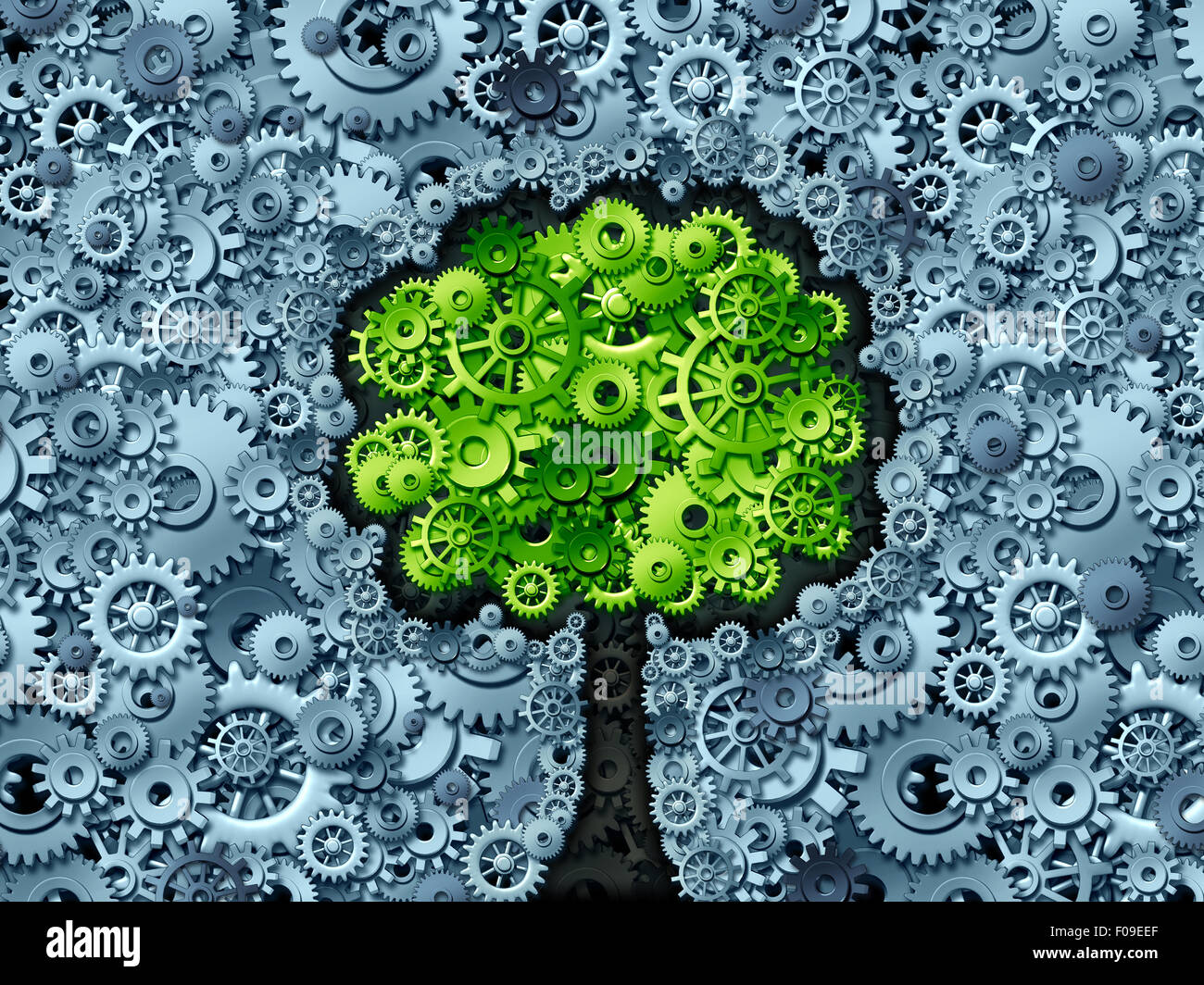 Business tree concept as a symbol for a growing economy and industry ...