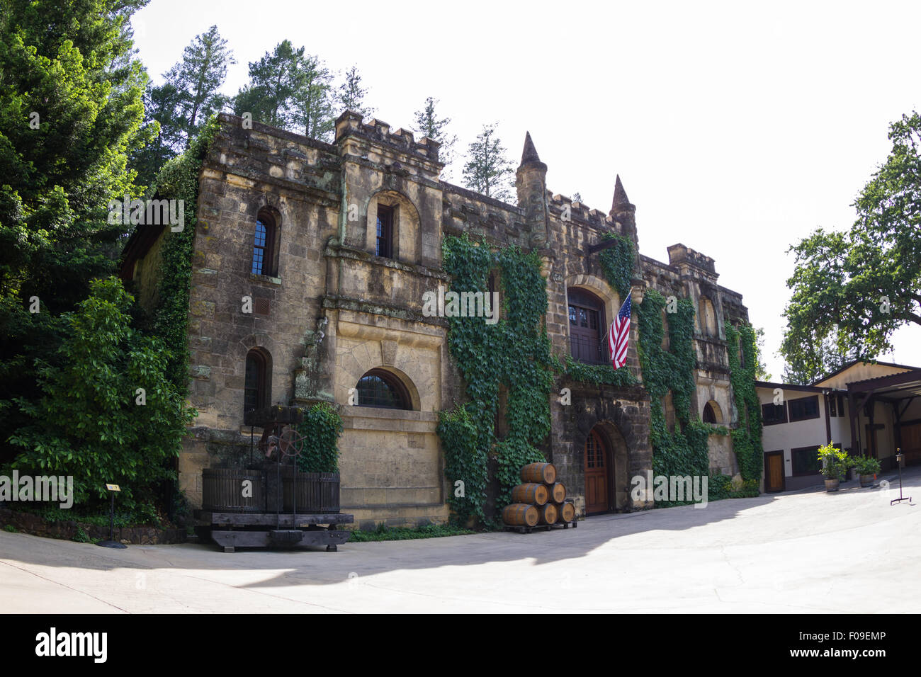 Calistoga, California - May 10 : Iconic winery in Napa Valley, Chateau ...