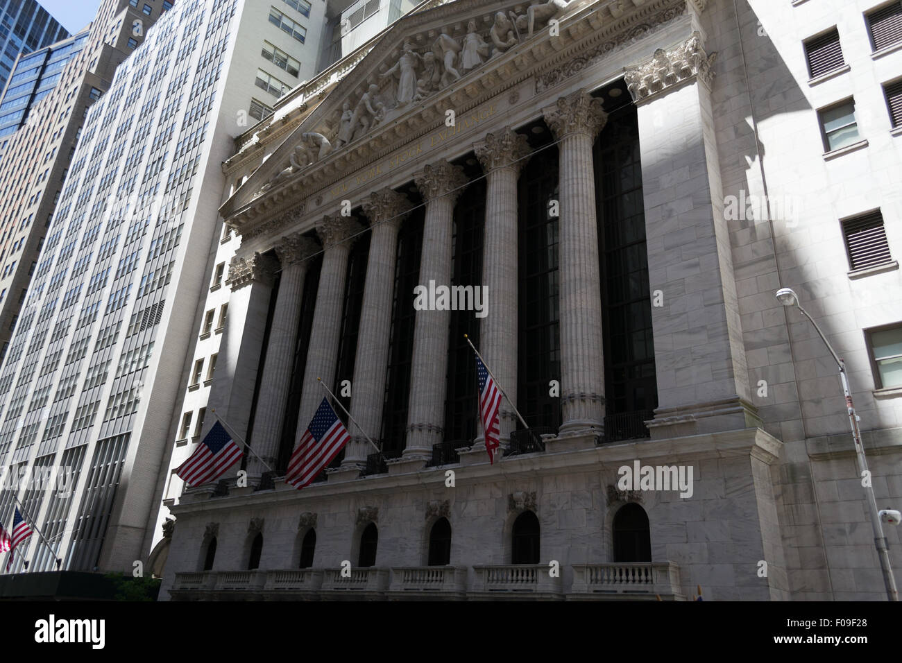 Picture of the iconic NYC's Stock Exchange Building located in the ...