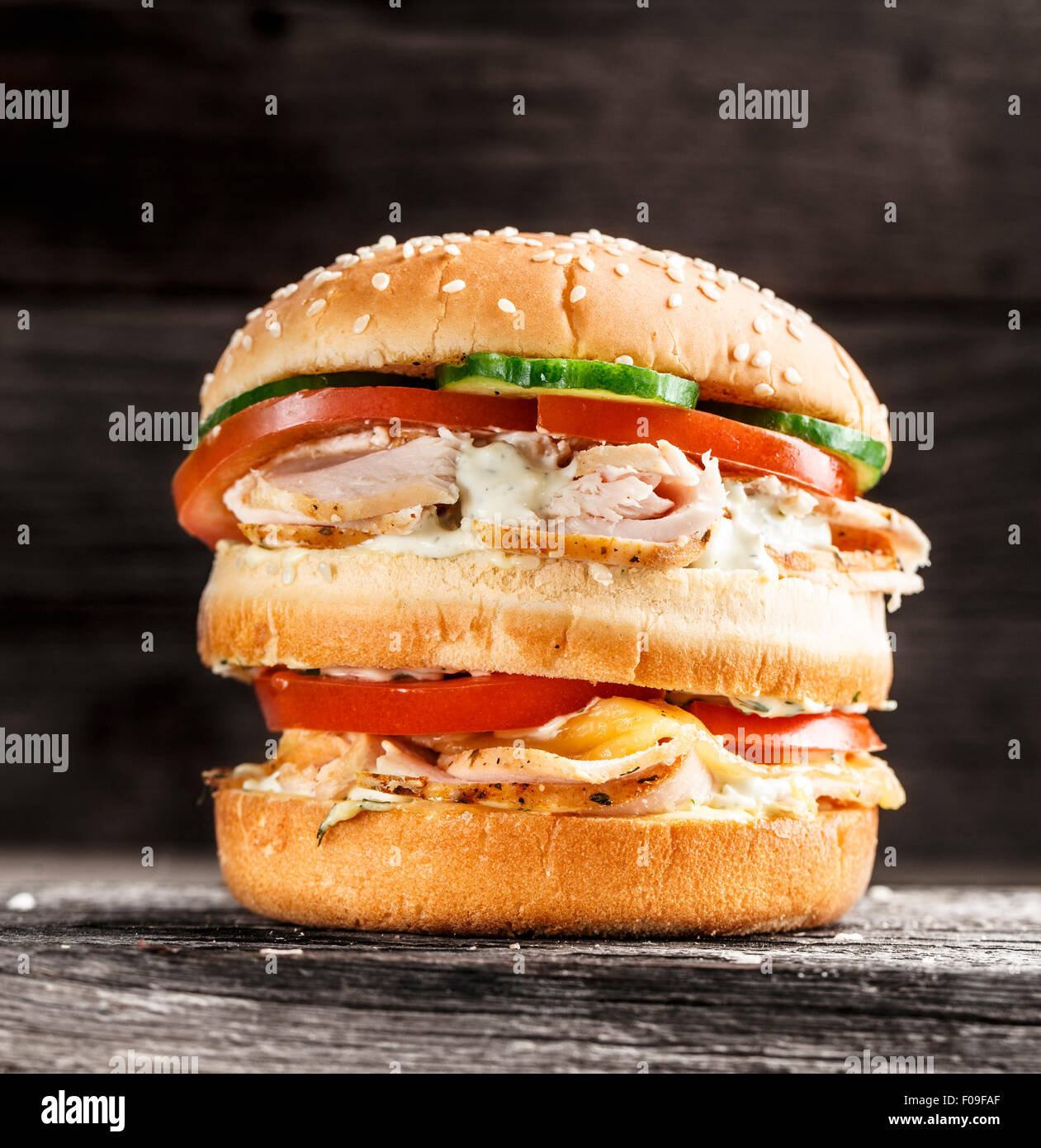 Double burger hi-res stock photography and images - Alamy