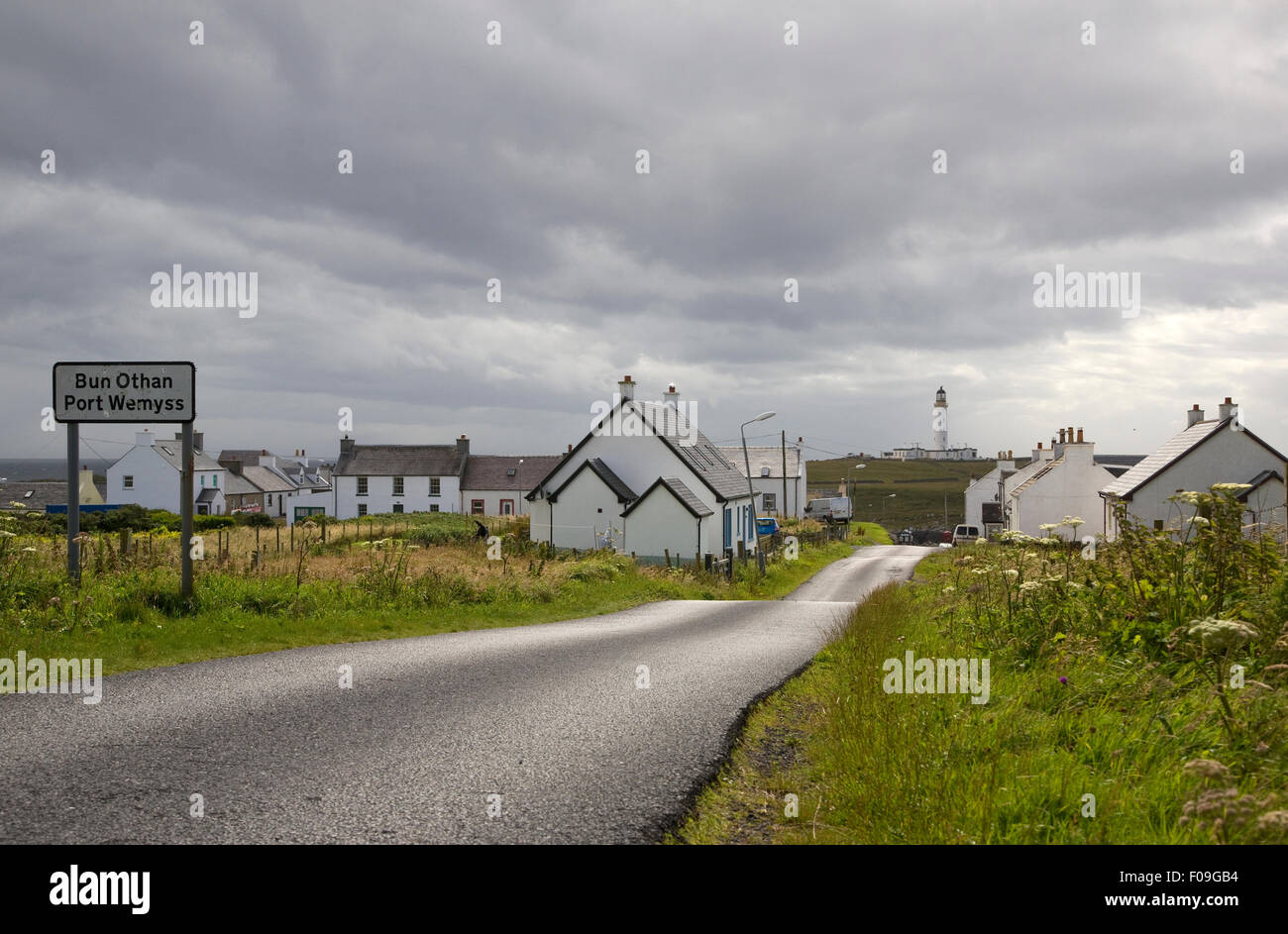 Port Wemyss and Orsay Lighthouse, Islay Stock Photo - Alamy