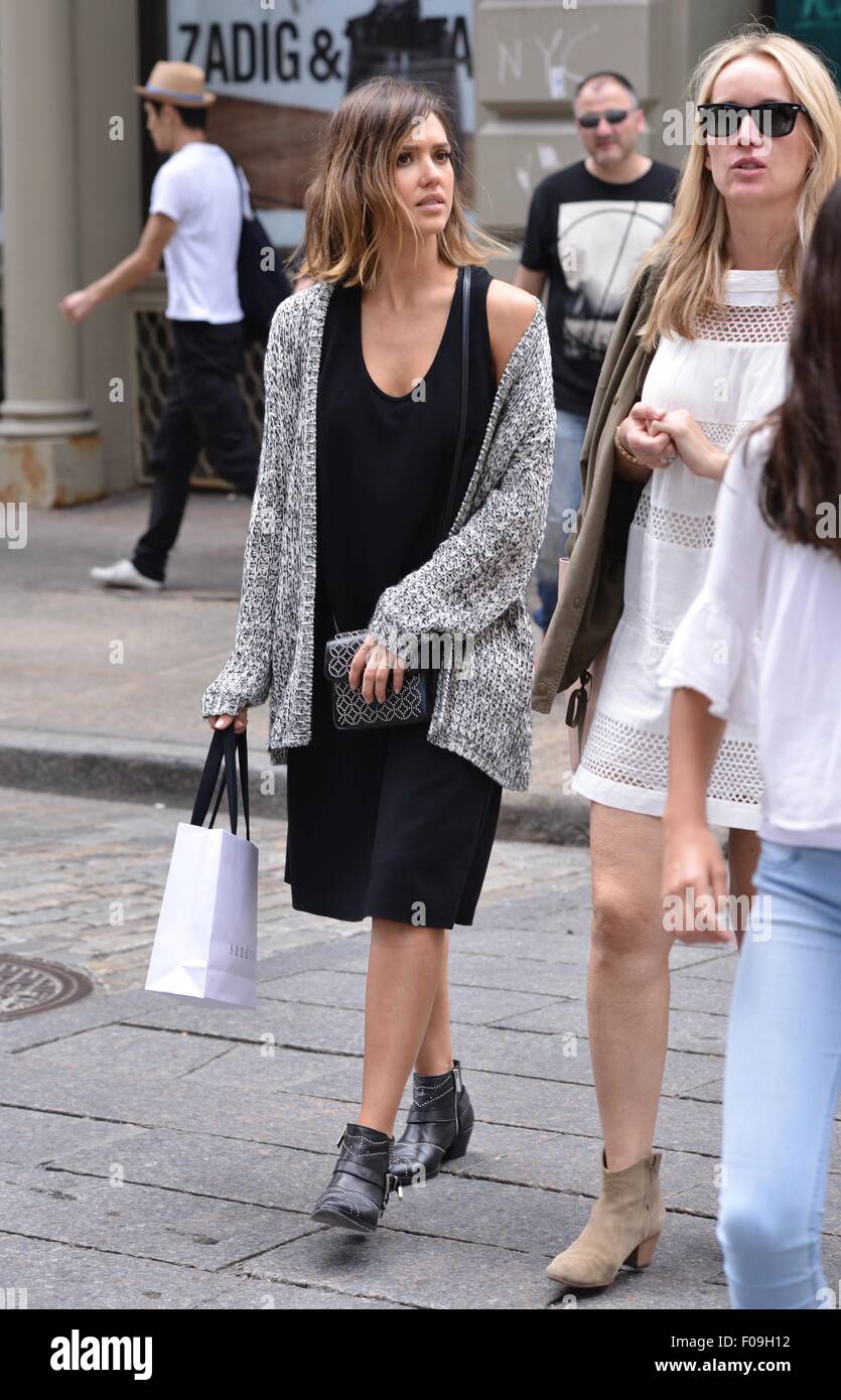 Jessica Alba out with friends in Soho Featuring: Jessica Alba Where ...