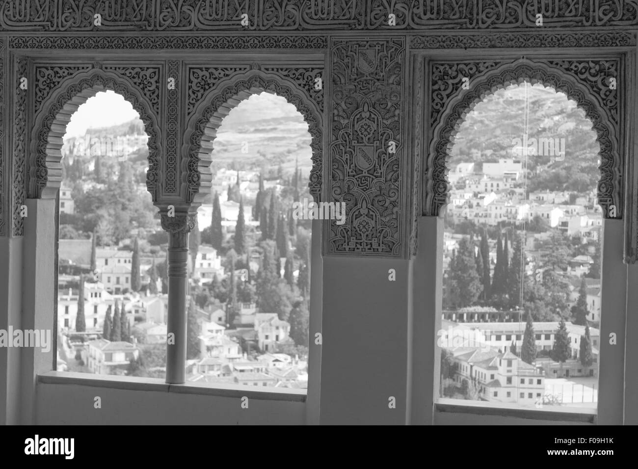 Alhambra palace located in Granada (Spain) is a master pice of the ...