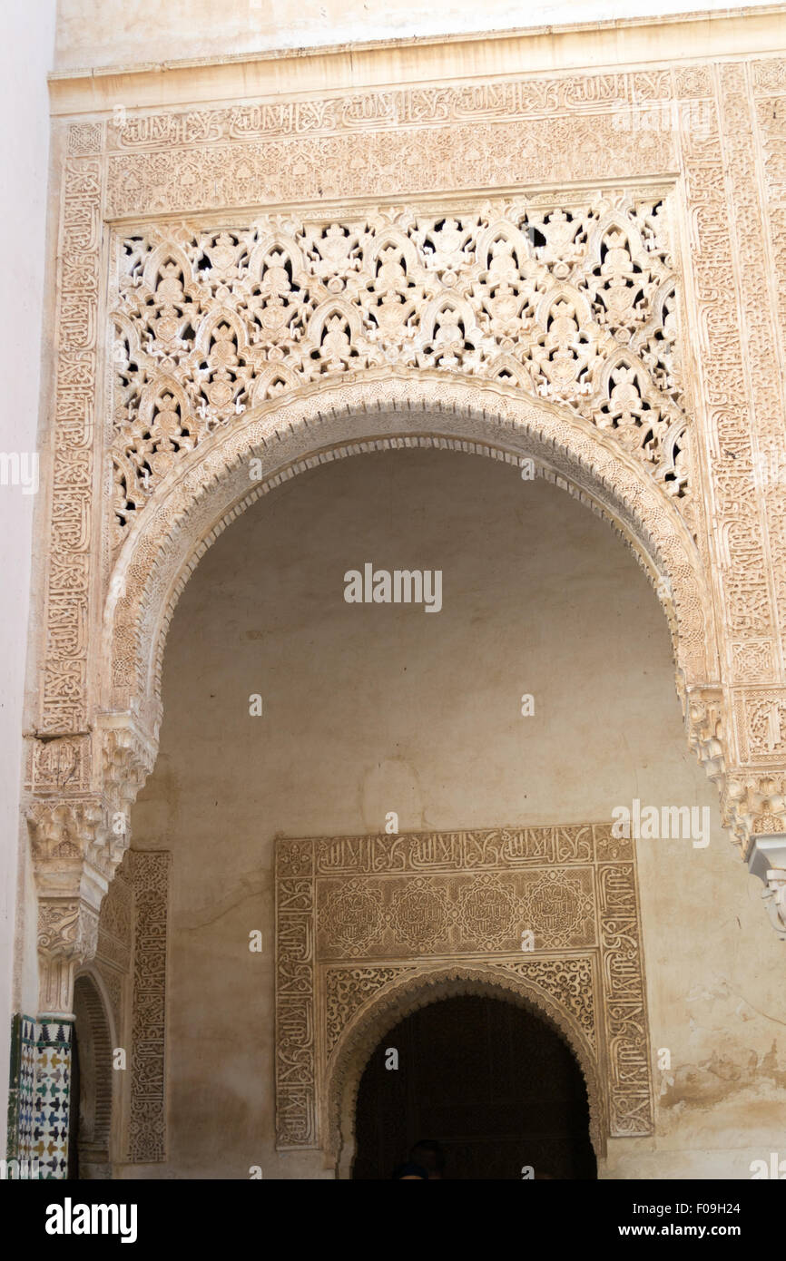 Alhambra palace located in Granada (Spain) is a master pice of the ...