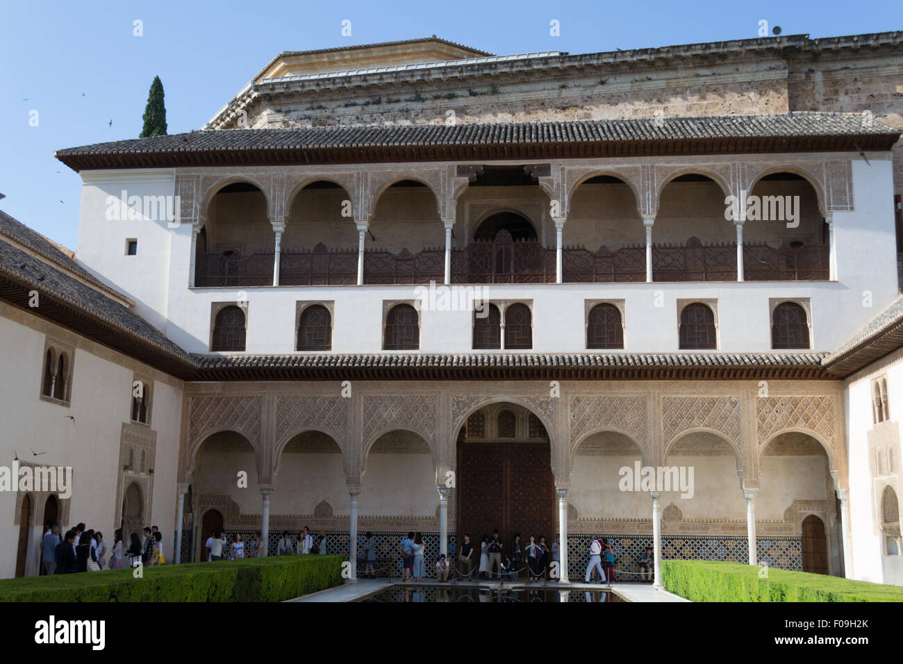 Alhambra palace located in Granada (Spain) is a master pice of the ...