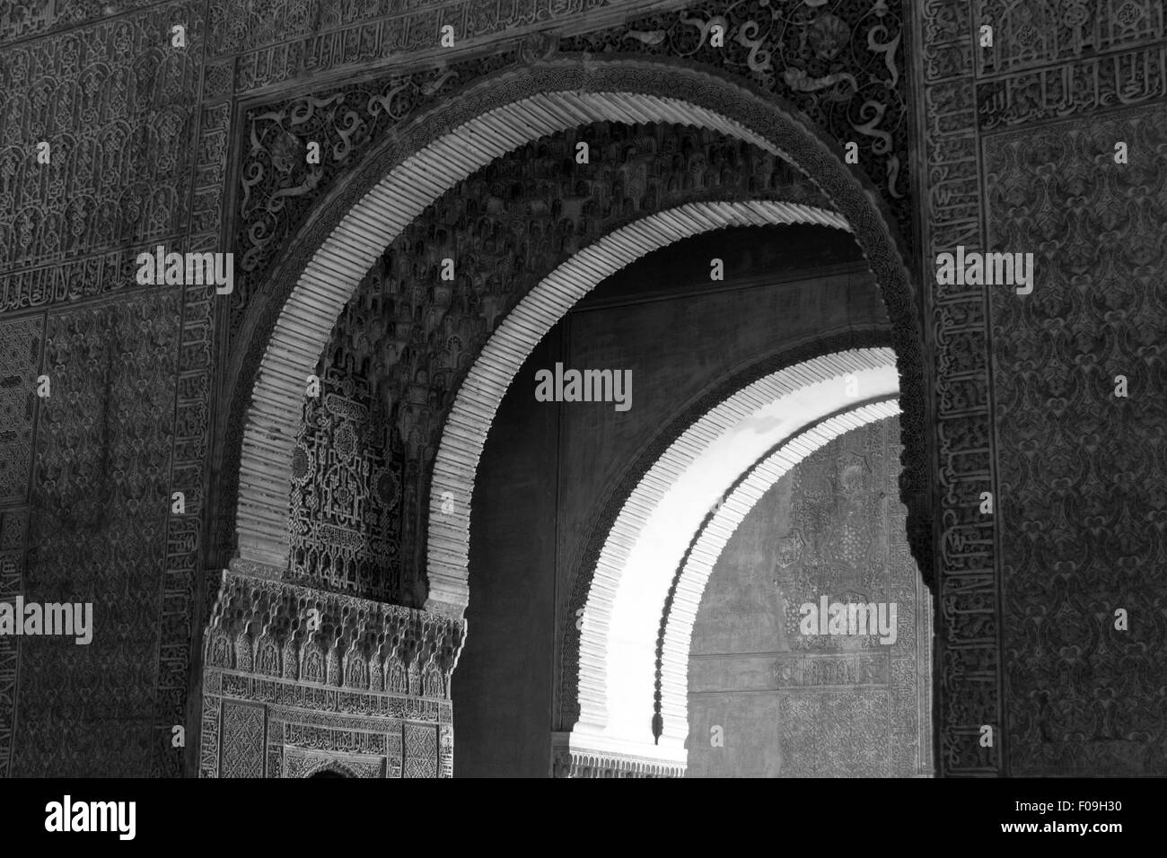 Alhambra palace located in Granada (Spain) is a master pice of the ...