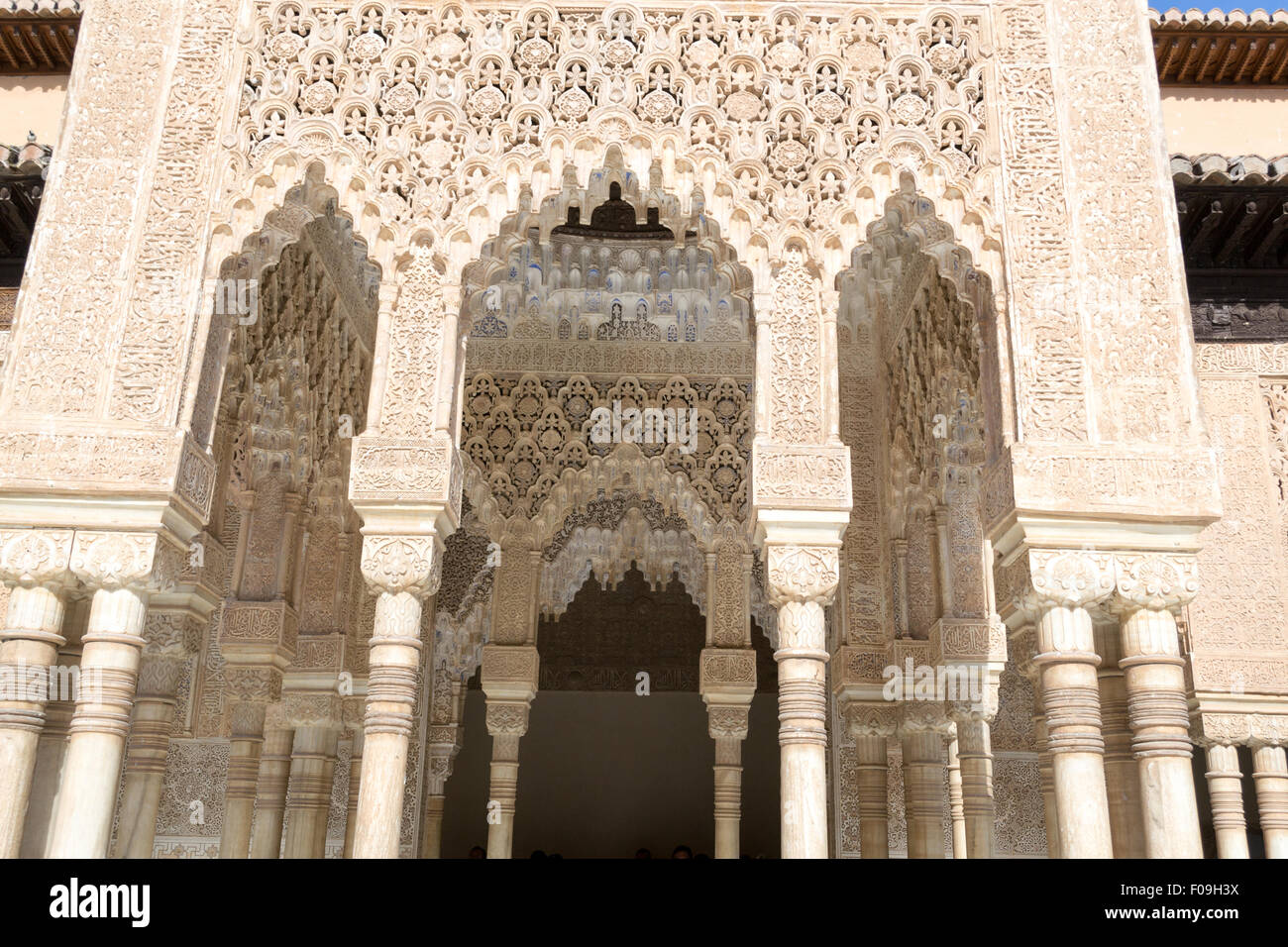Alhambra palace located in Granada (Spain) is a master pice of the ...