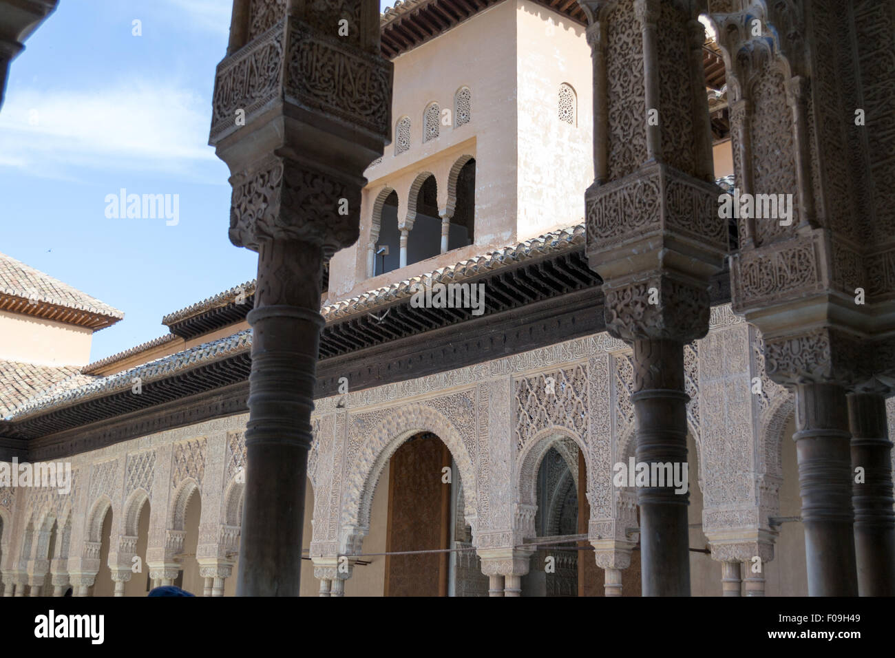 Alhambra palace located in Granada (Spain) is a master pice of the ...