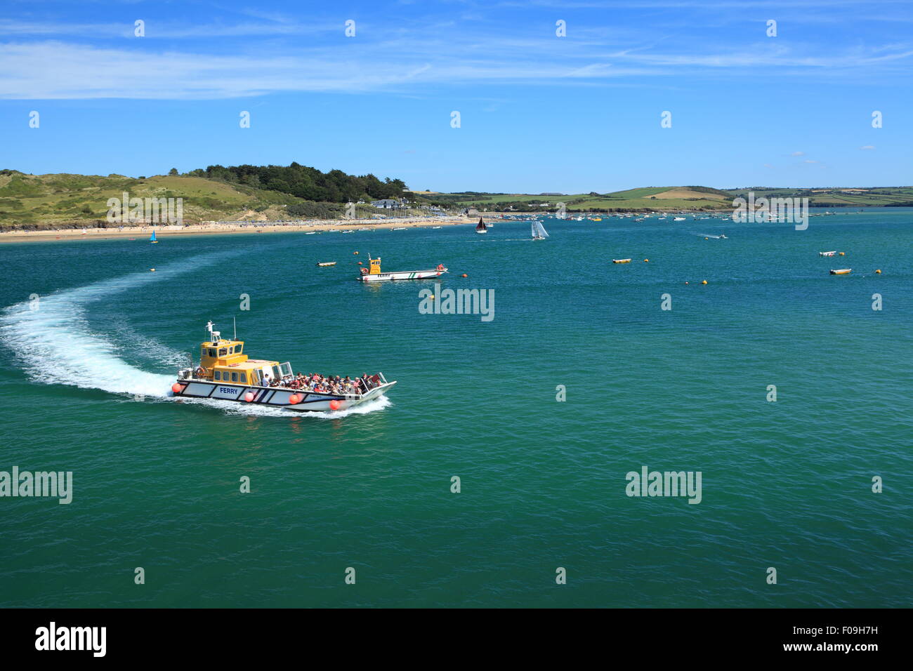 Glorious summers day on the Camel estuary,view towards Rock, Padstow ...