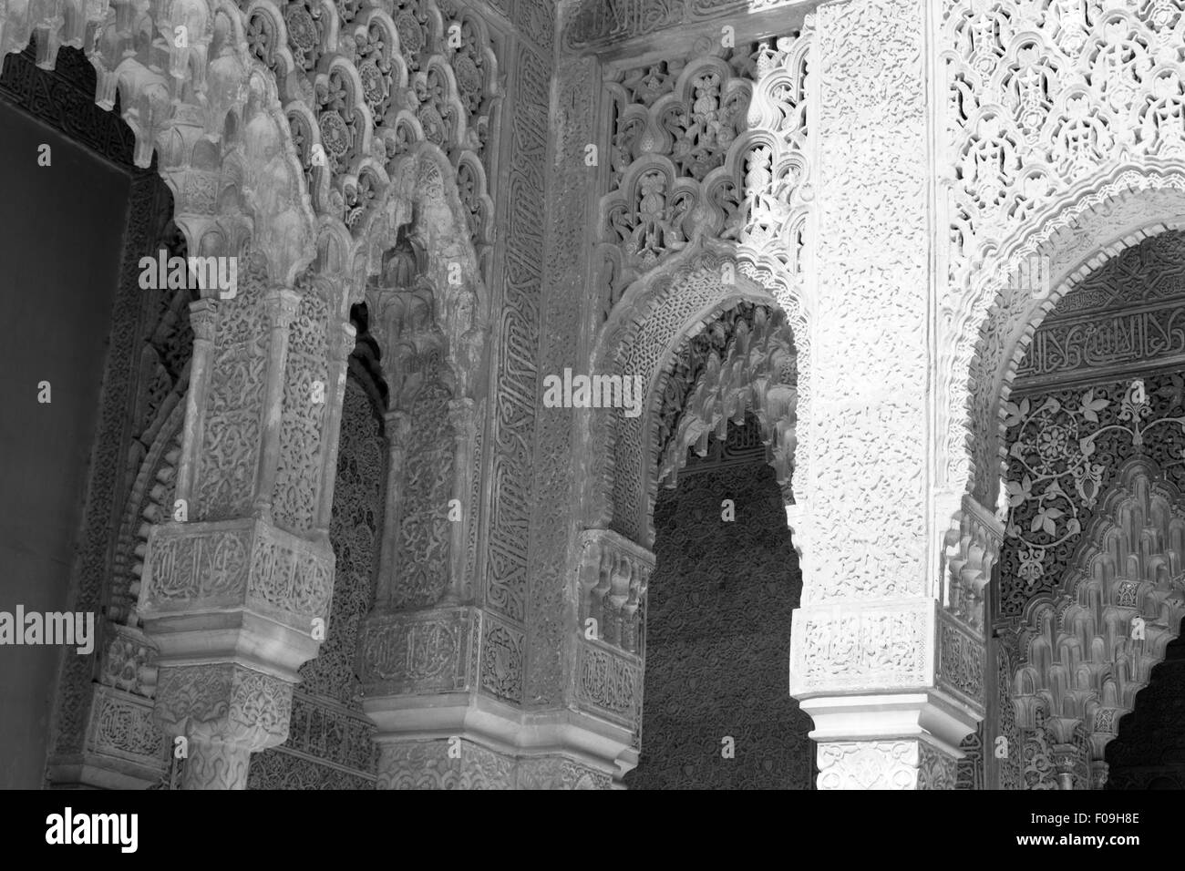 Alhambra palace located in Granada (Spain) is a master pice of the ...