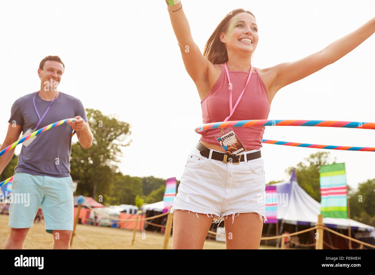 Woman dancing with a hoop hi-res stock photography and images - Alamy
