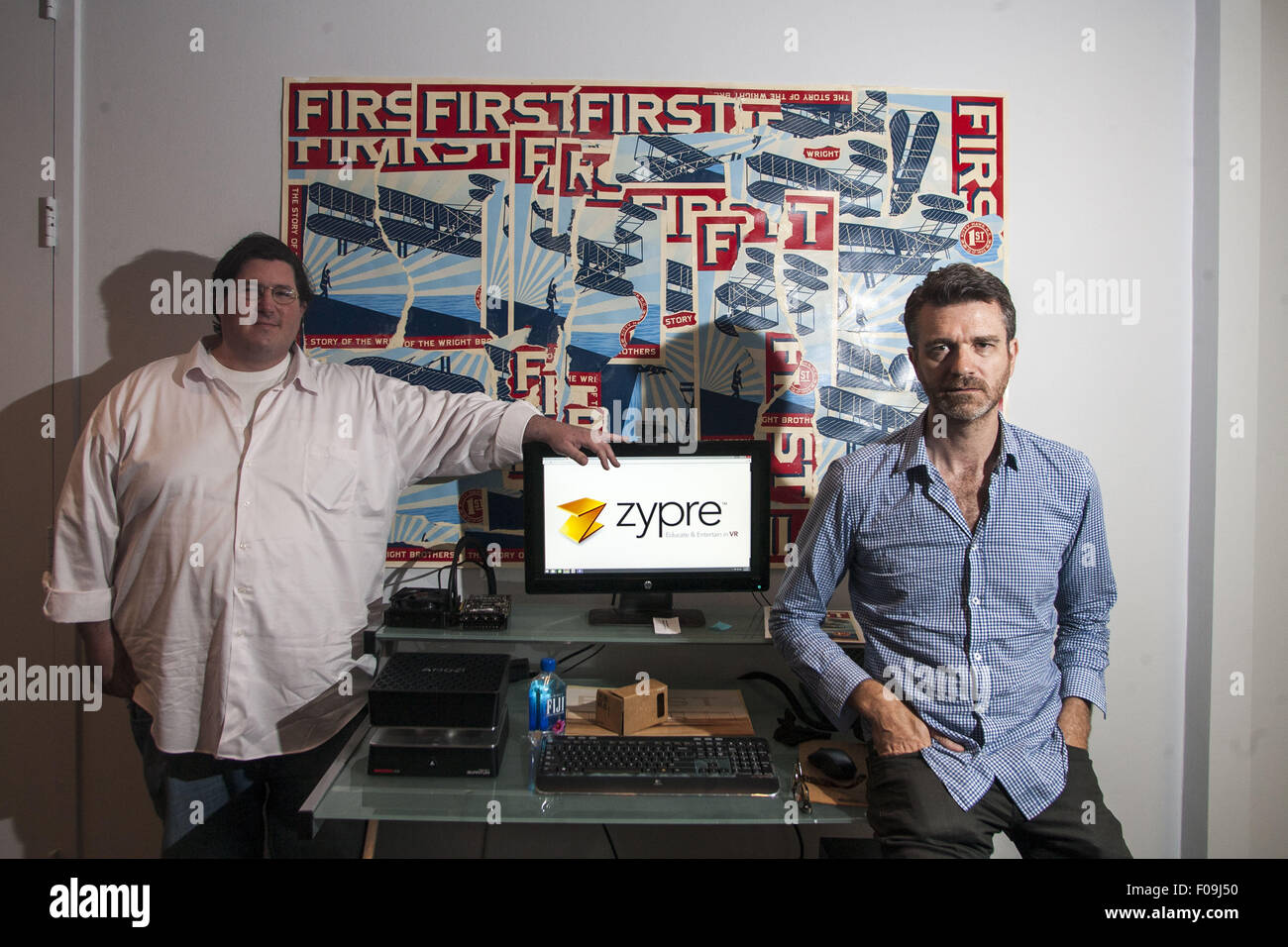 Los Angeles, California, USA. 20th July, 2015. James Knight, right, and ...