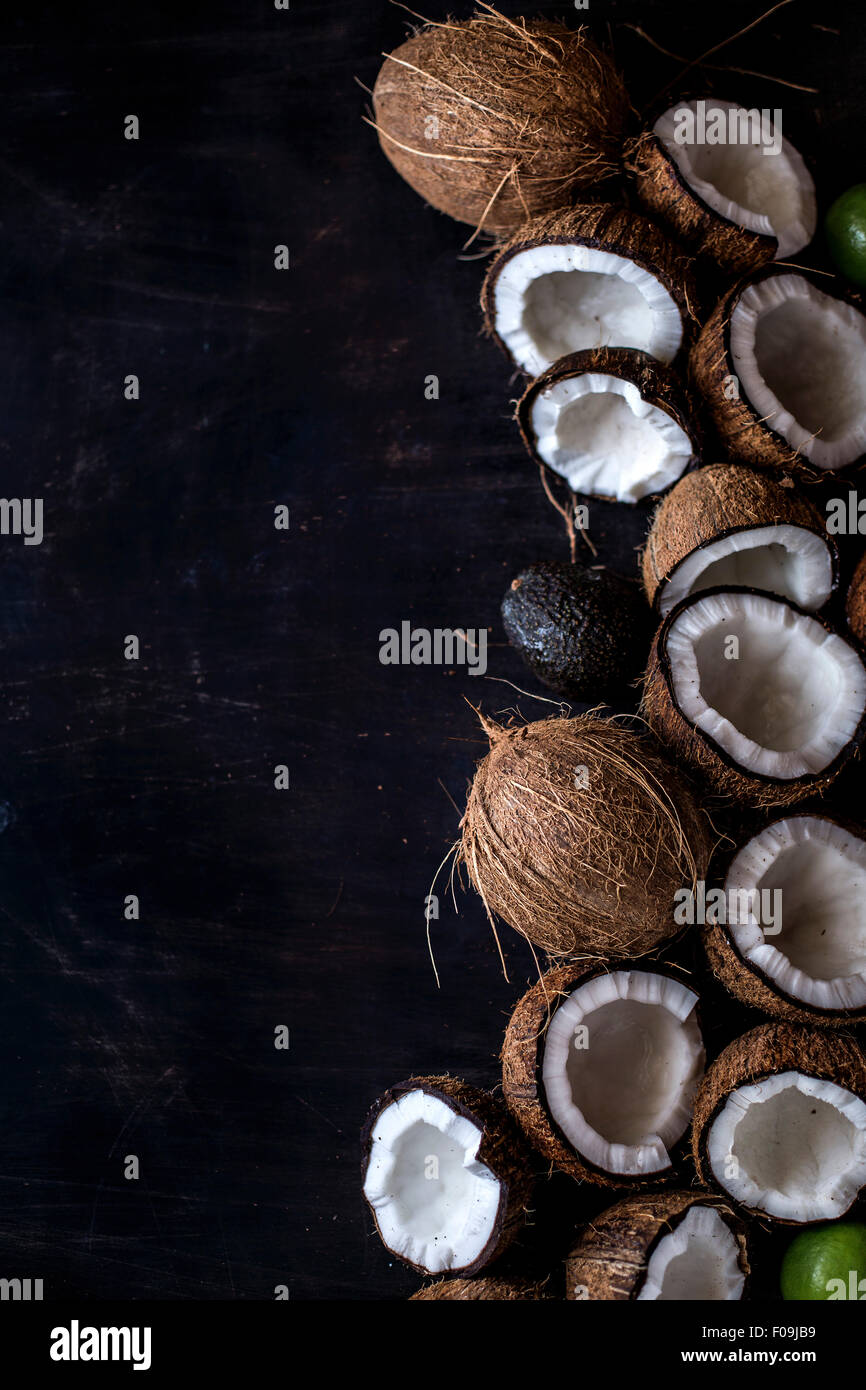 Coconut cracked hi-res stock photography and images - Alamy