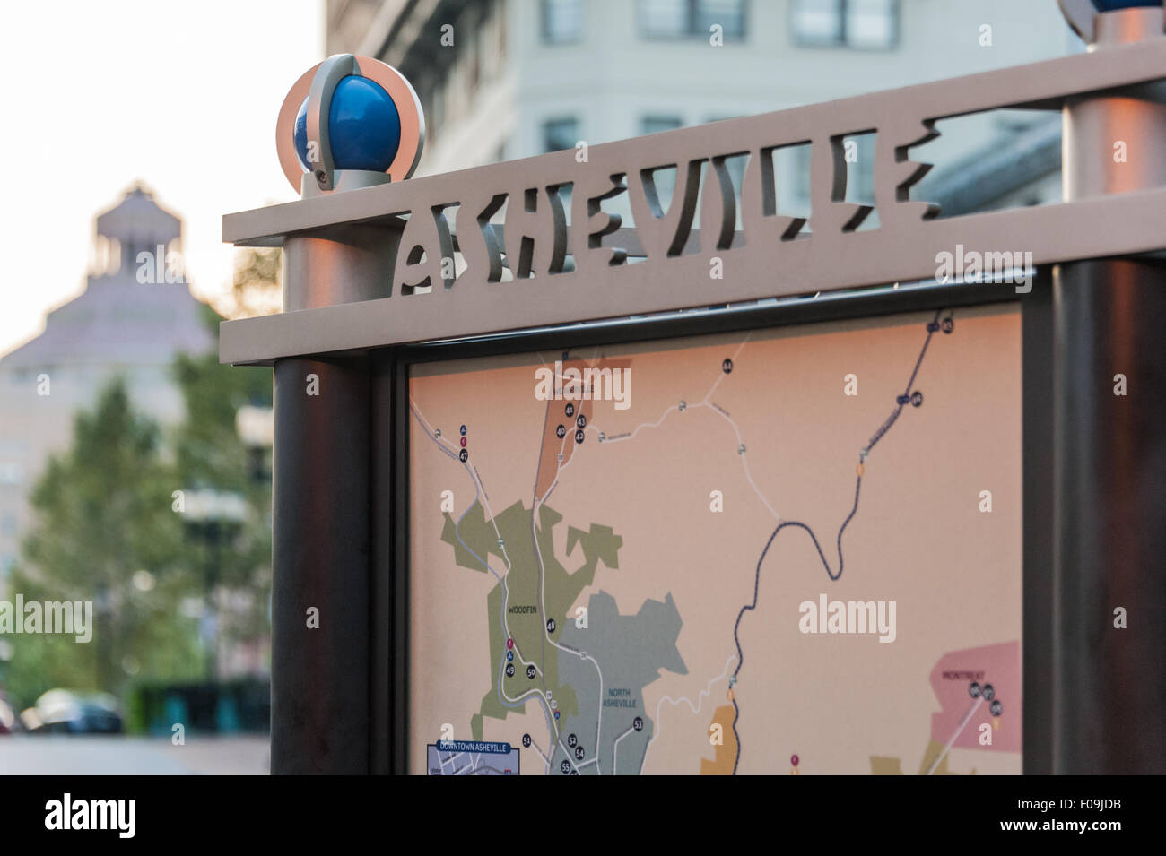 Asheville north carolina street map hi-res stock photography and images ...