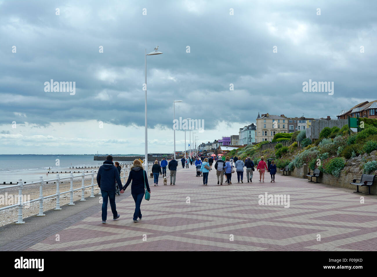 Bridlington North Sands Promenade - Bridlington, Yorkshire, UK Stock ...