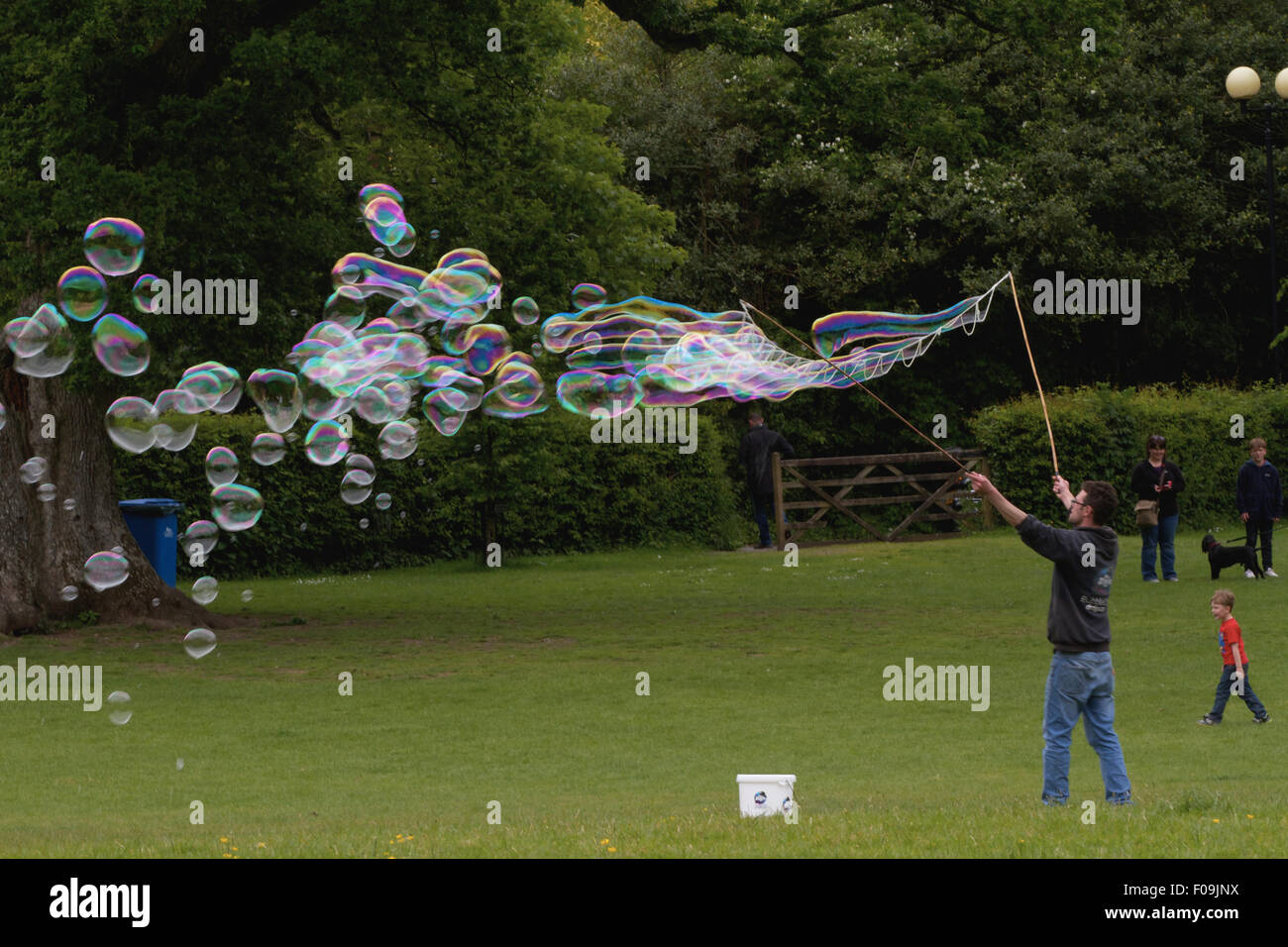 Man blowing bubbles from bubble hi-res stock photography and images - Alamy