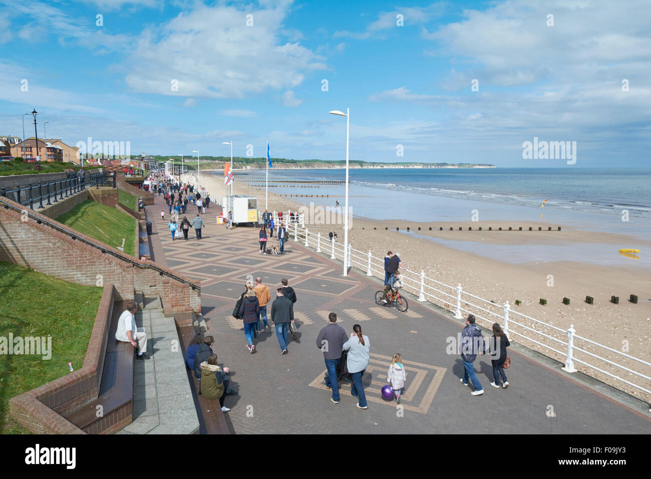 Bridlington North Sands Promenade - Bridlington, Yorkshire, UK Stock ...
