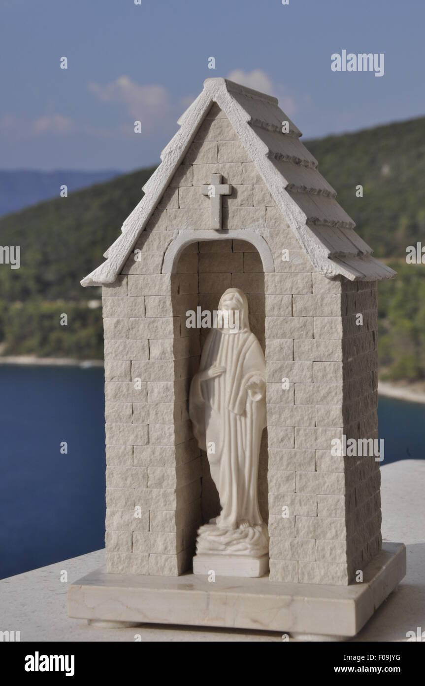 The Virgin Mary made of stone Stock Photo - Alamy