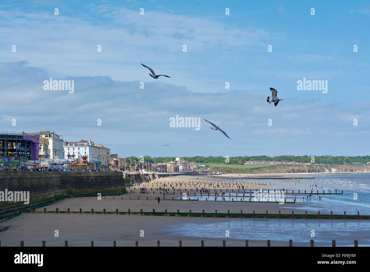 Bridlington Seafront North Promenade - Bridlington, England, UK Stock ...
