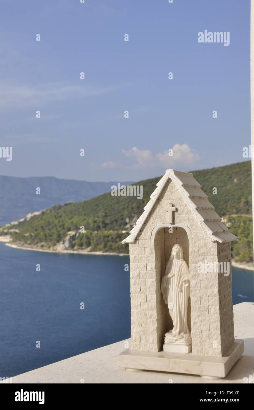 The Virgin Mary made of stone Stock Photo - Alamy