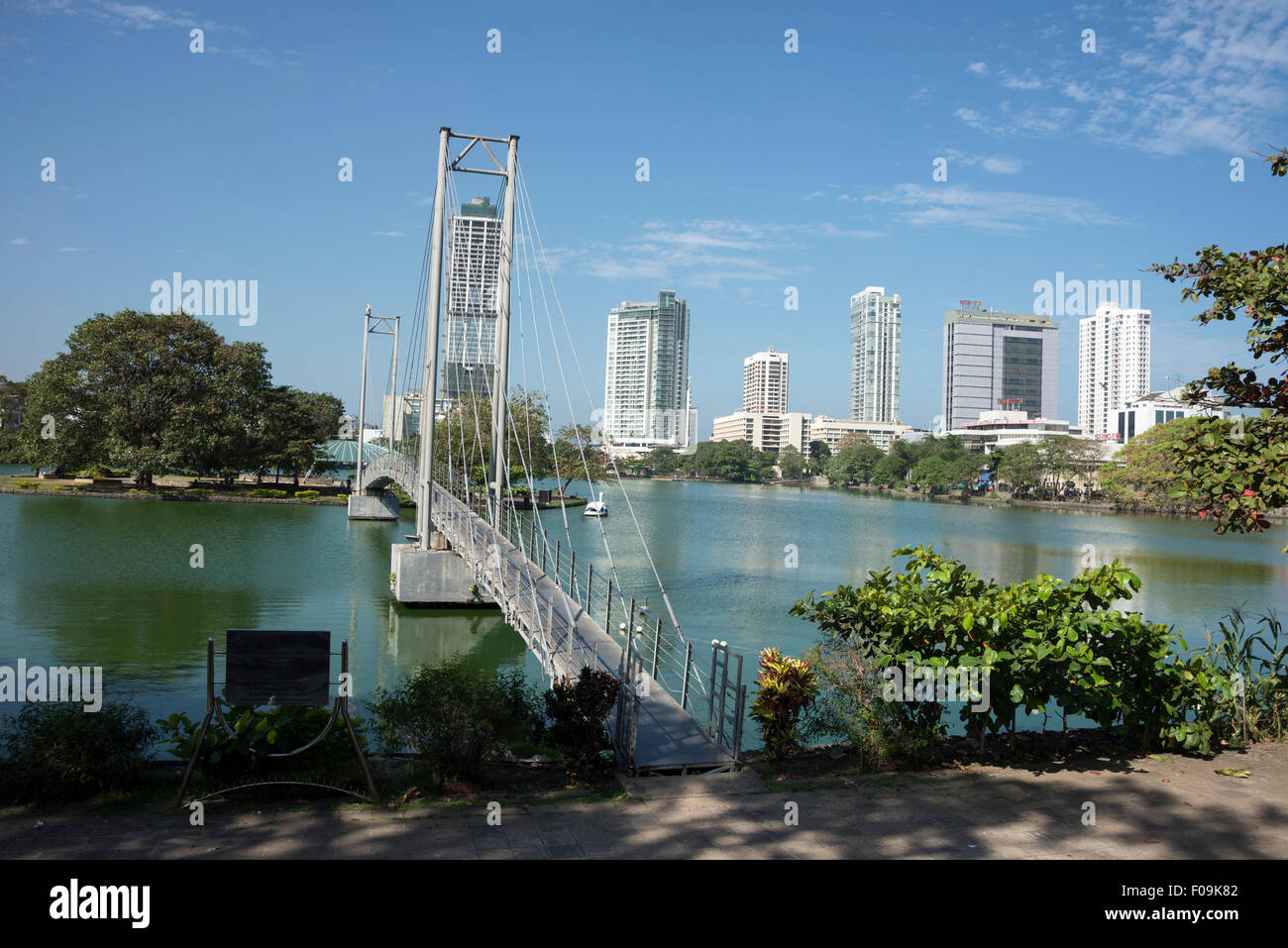 The pedestrian Cable-Stayed bridge & Bubble Shelter on the Kaladuwa ...