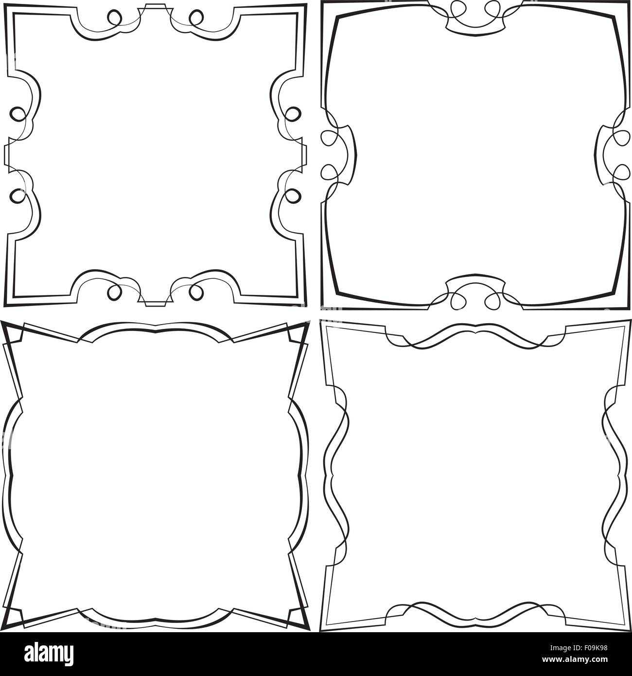 Vector set of four beautiful elegant framework Stock Vector Image & Art ...