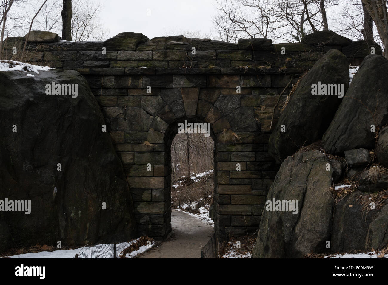 Ramble Stone Arch is located on the West side at 77th street and was ...