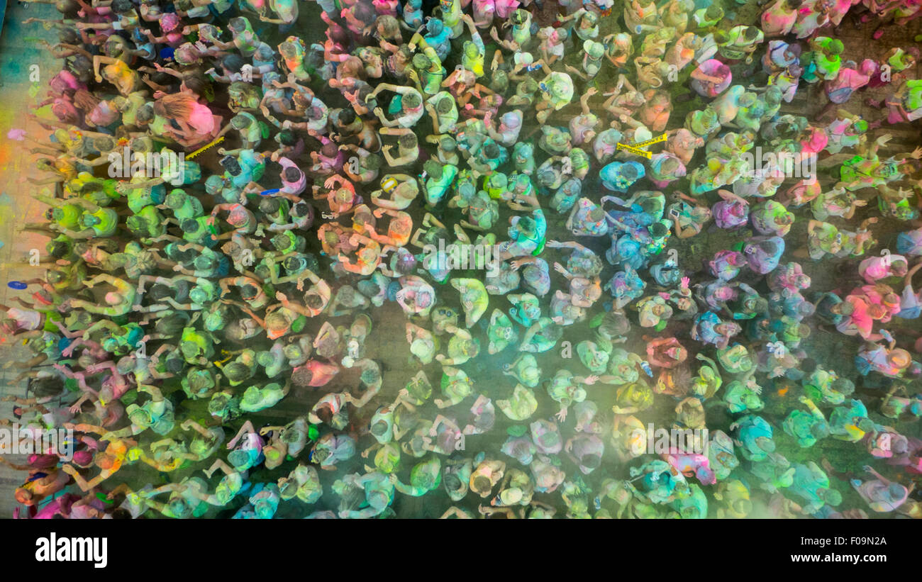 Versilia, Tuscany. 09th Aug, 2015. Color run is a small run with lot of ...
