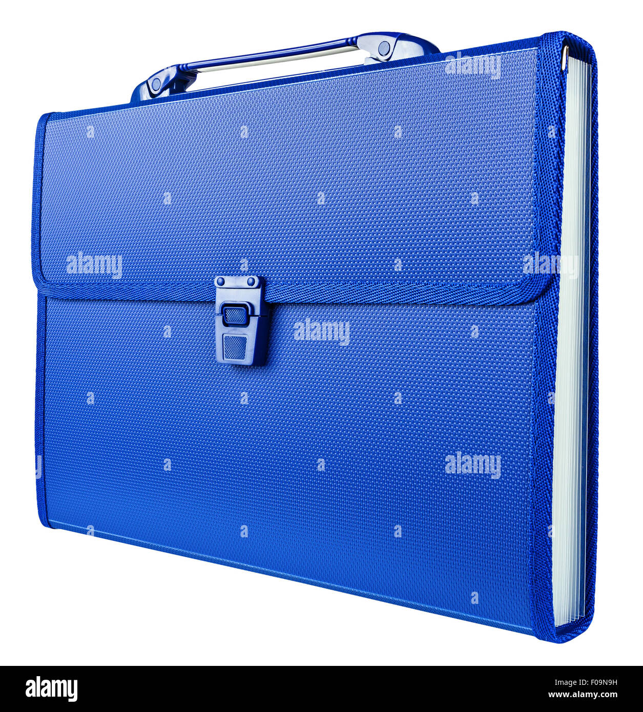 the blue briefcase isolated on white background Stock Photo - Alamy