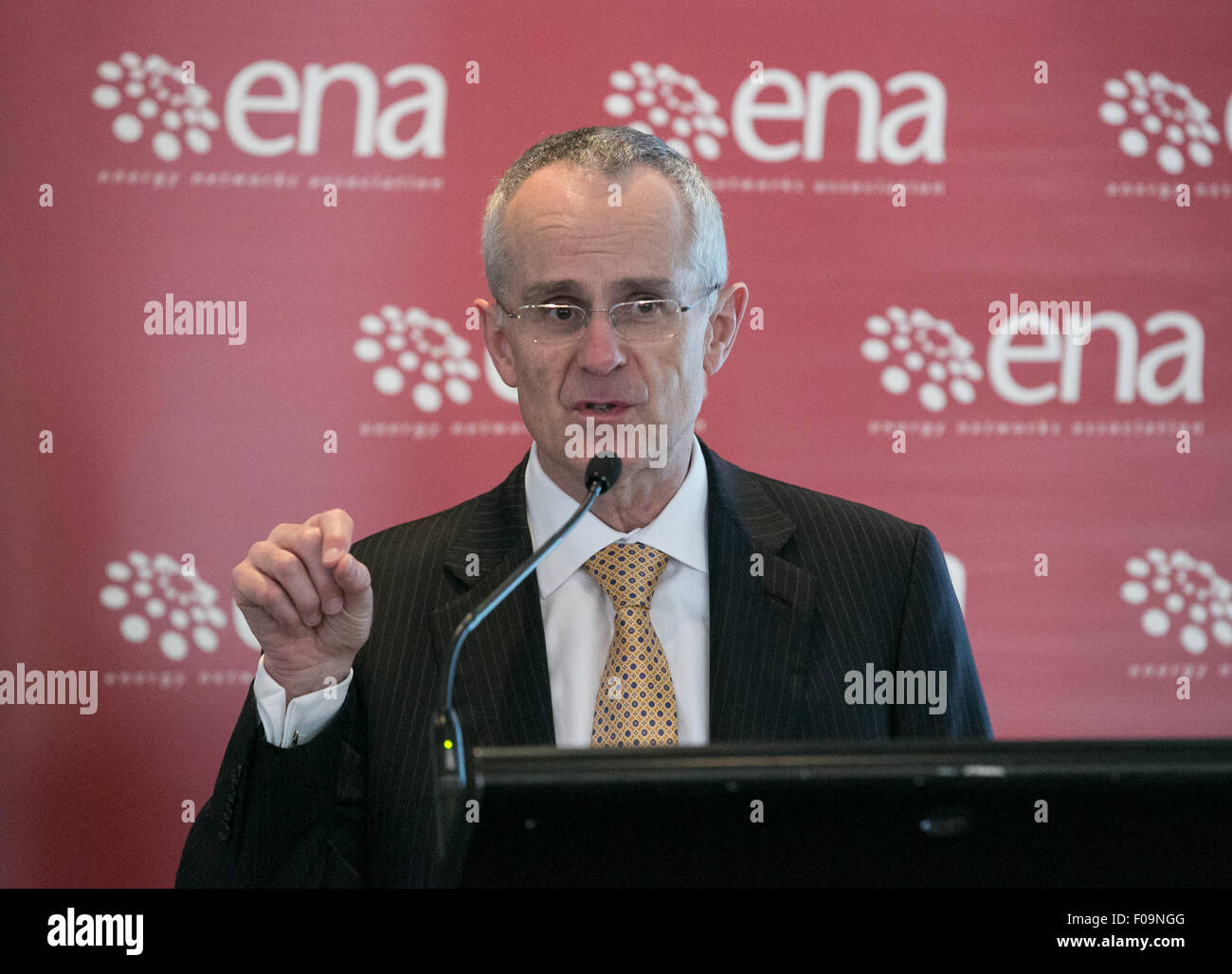 Rod Sims of the ACCC, speaking at a conference in Melbourne, Australia ...
