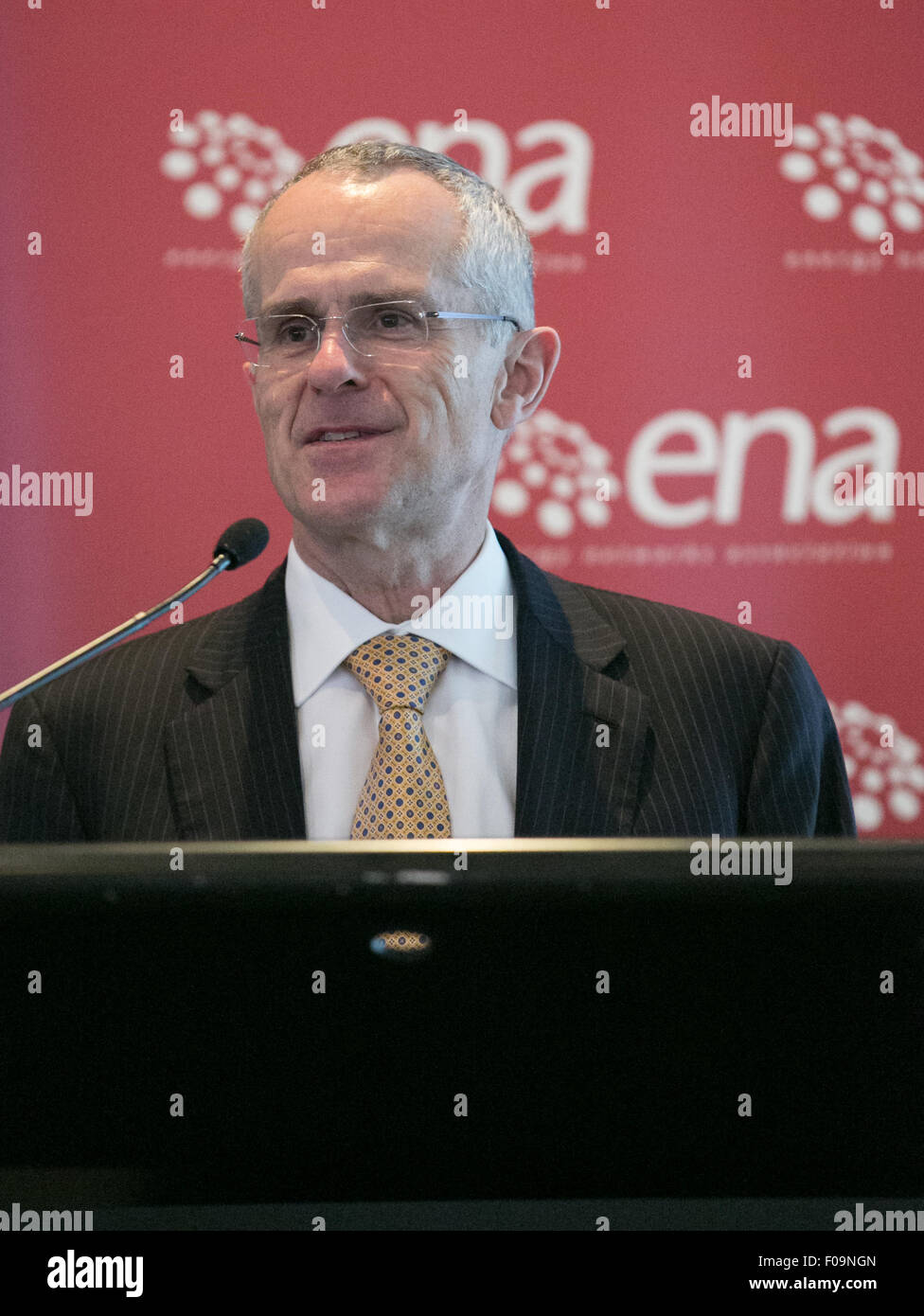 Rod Sims of the ACCC, speaking at a conference in Melbourne, Australia ...