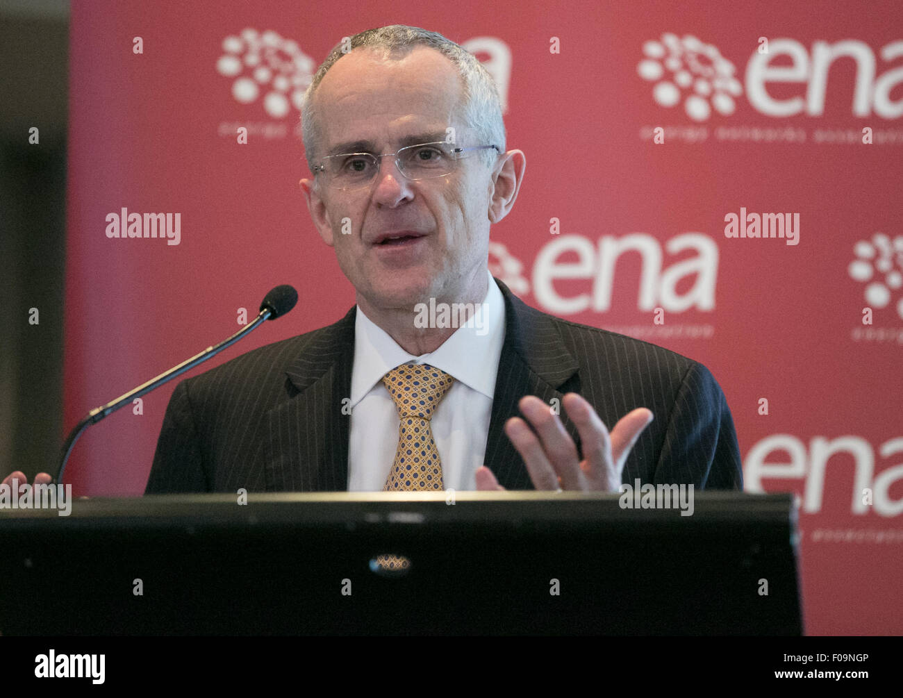 Rod Sims of the ACCC, speaking at a conference in Melbourne, Australia ...