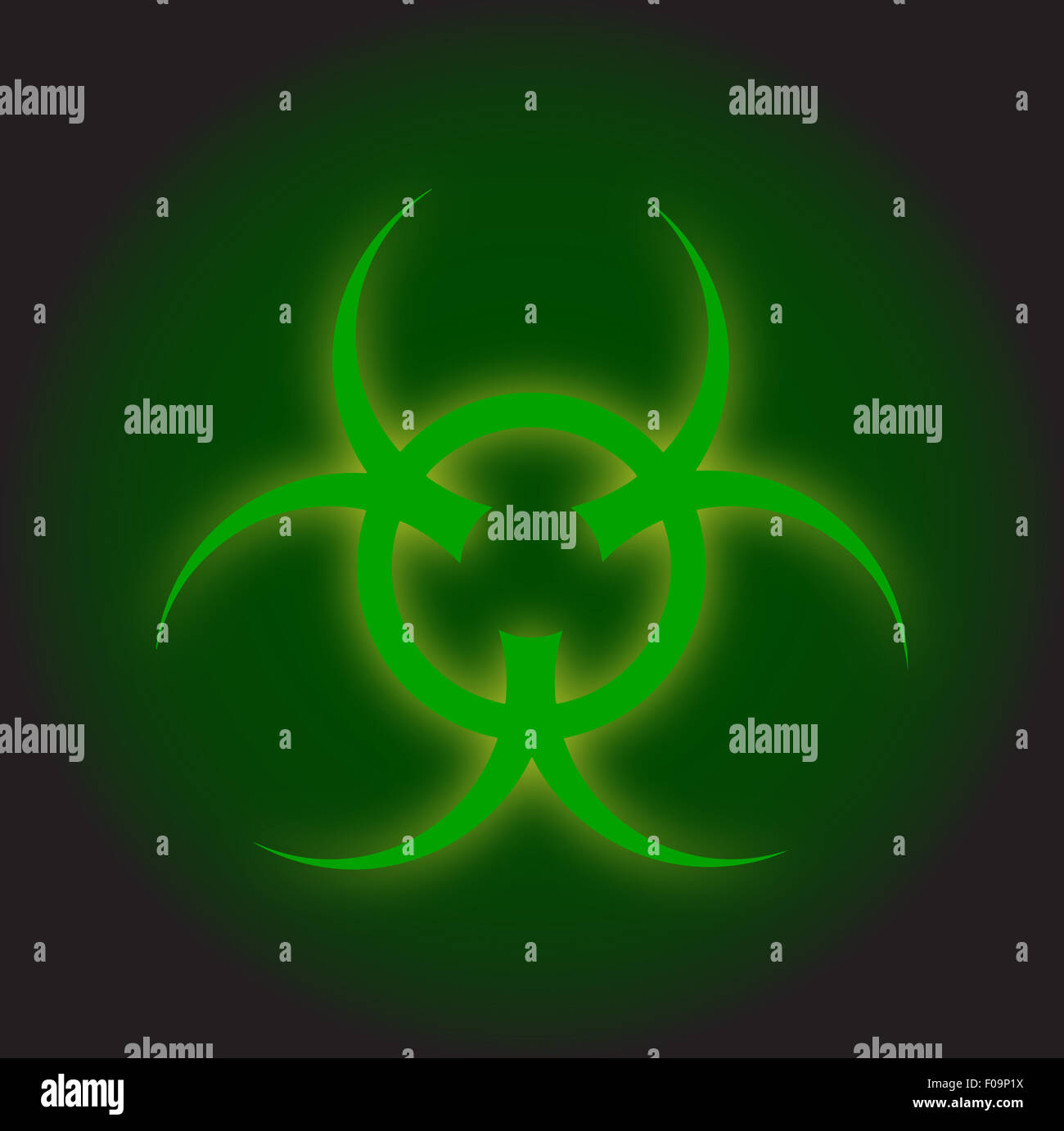 Bio hazard sign with a dark green grunge Stock Photo - Alamy