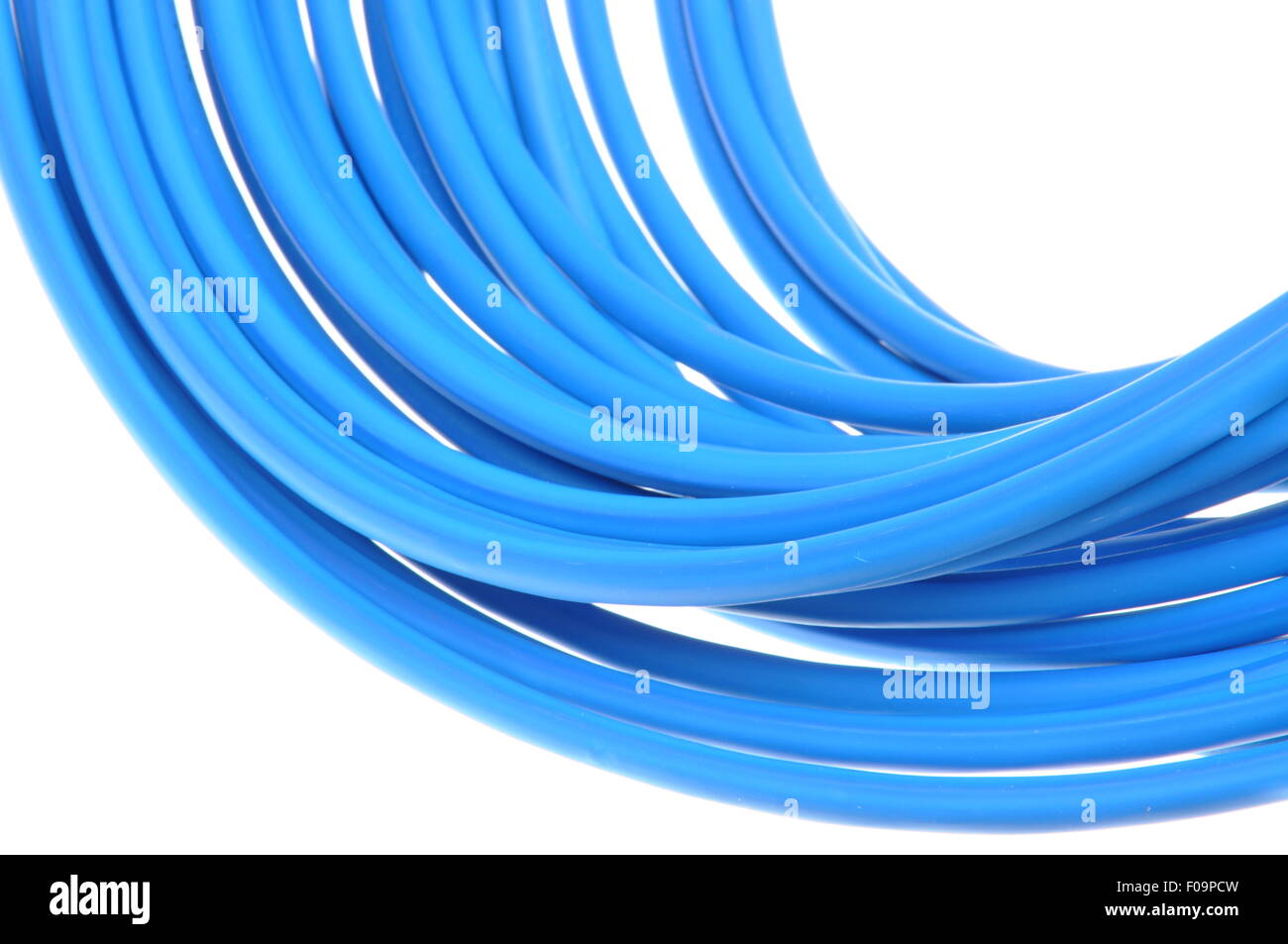 Coil of electrical cable on isolated on white background Stock Photo ...