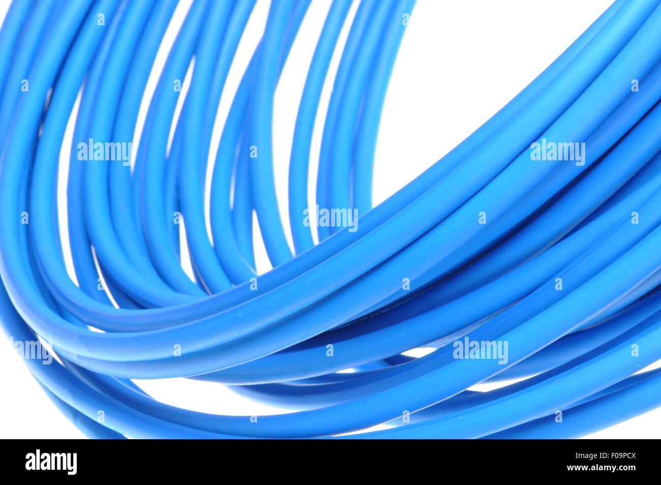 Coil of electrical cable on isolated on white background Stock Photo ...