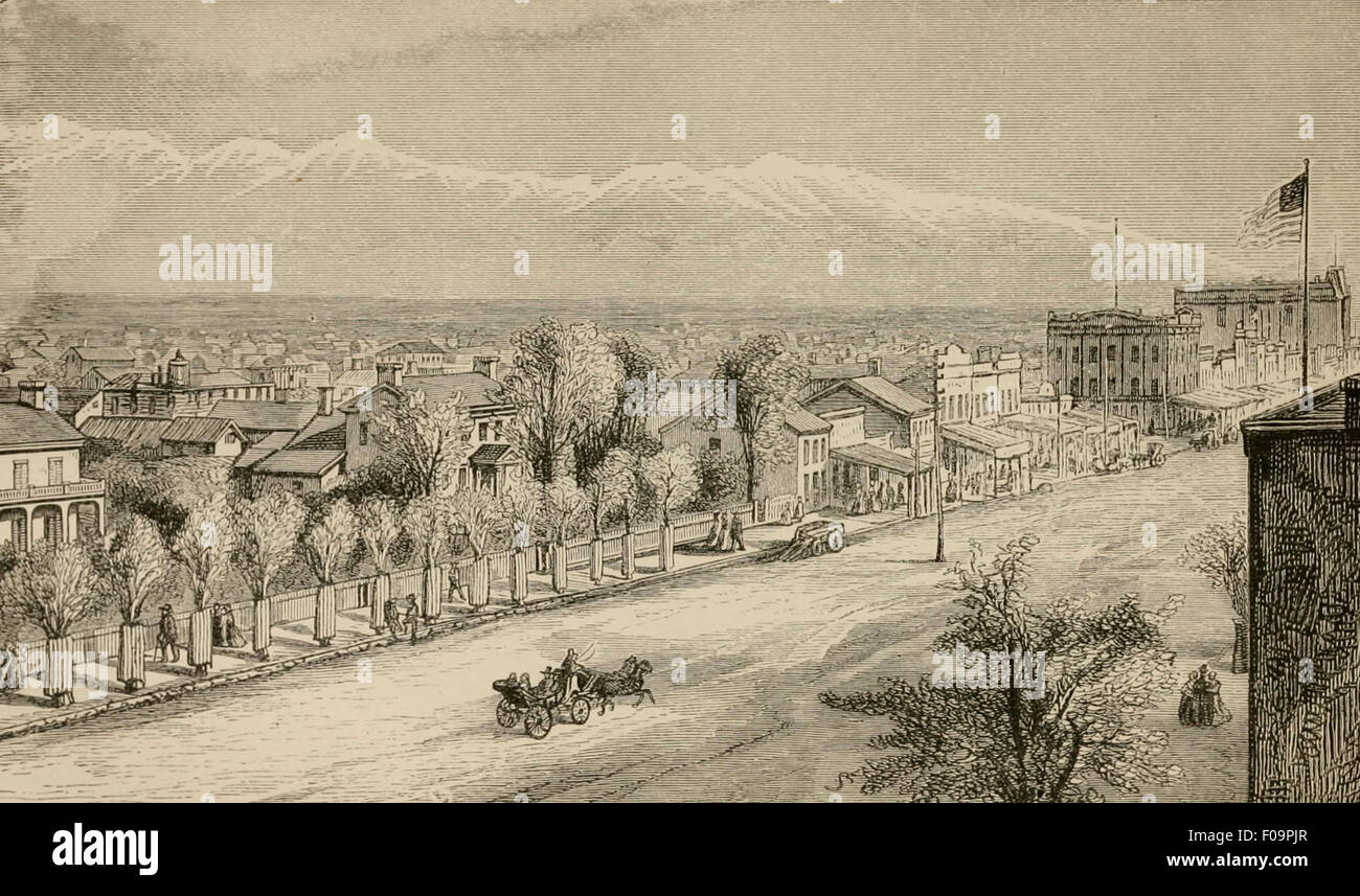 View of Main Street, Salt Lake City, Utah, circa 1880 Stock Photo - Alamy