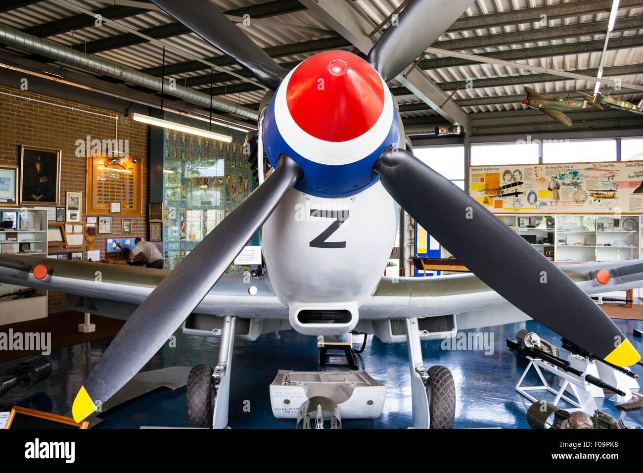 Interior of the Spitfire and Hurricane Memorial Museum at Manston, Kent ...