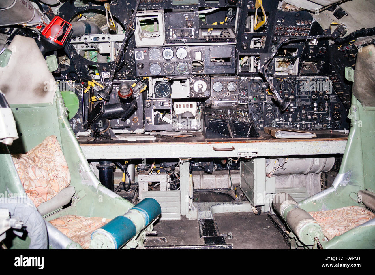 Handley Page Victor bomber, interior of the cockpit, showing Stock ...