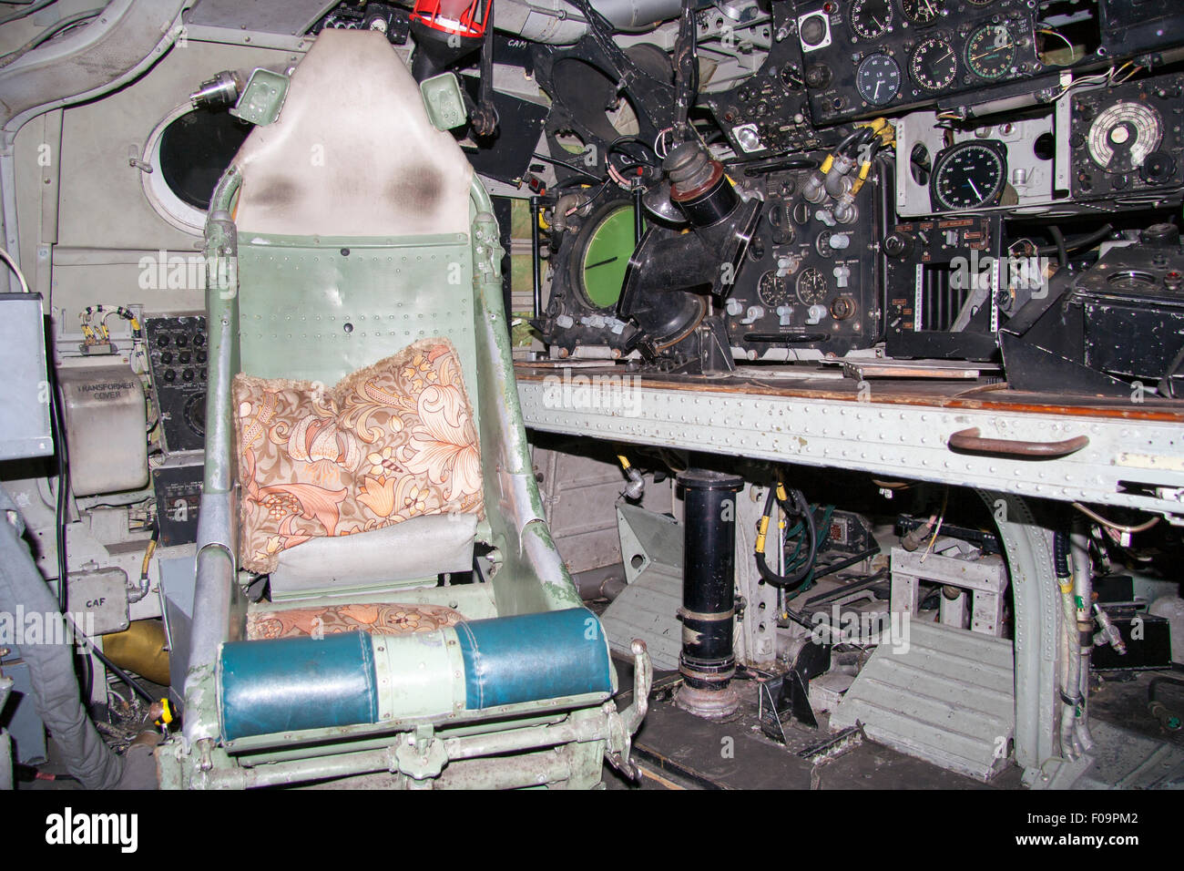 Handley Page Victor bomber, interior of the cockpit, showing Stock ...