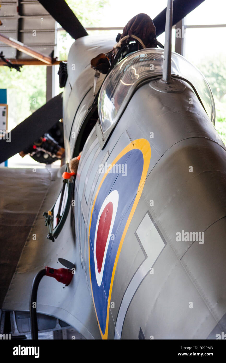 Interior of the Spitfire and Hurricane Memorial Museum at Manston, Kent ...