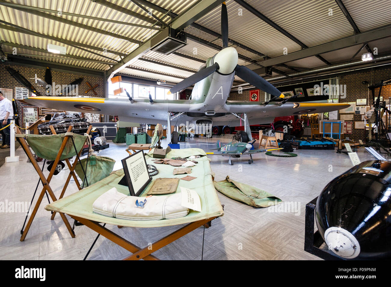 Interior of the Spitfire and Hurricane Memorial Museum, Manston, Kent ...