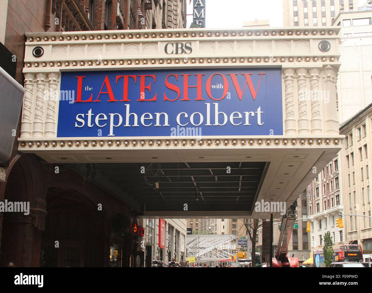 New York, New York, USA. 10th Aug, 2015. A view of the new sign 'Late ...