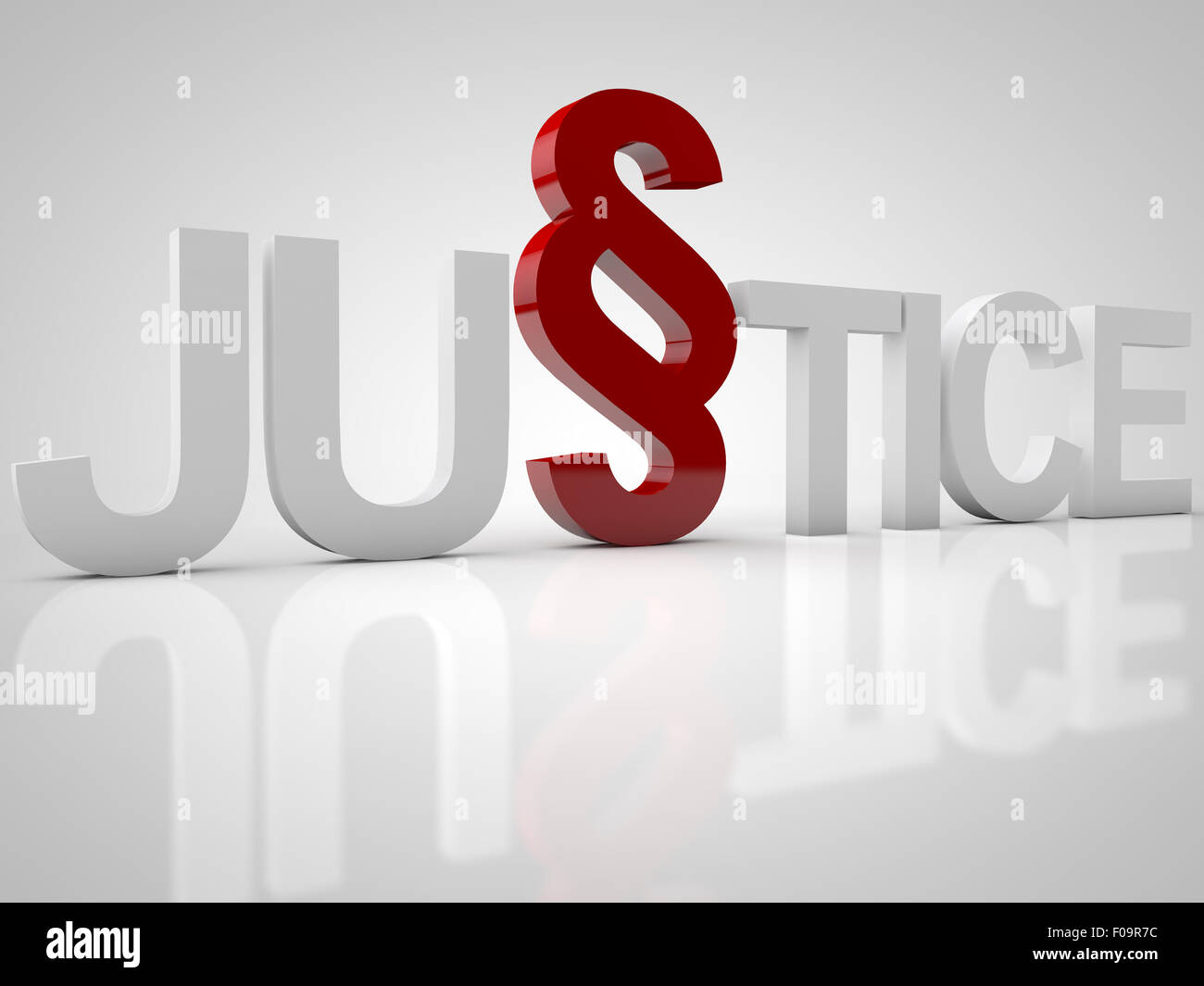 Justice - 3D Text over white Background Stock Photo - Alamy
