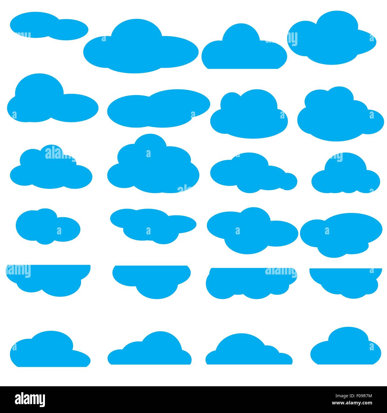 Weather clouds isolated flat Stock Vector Images - Alamy