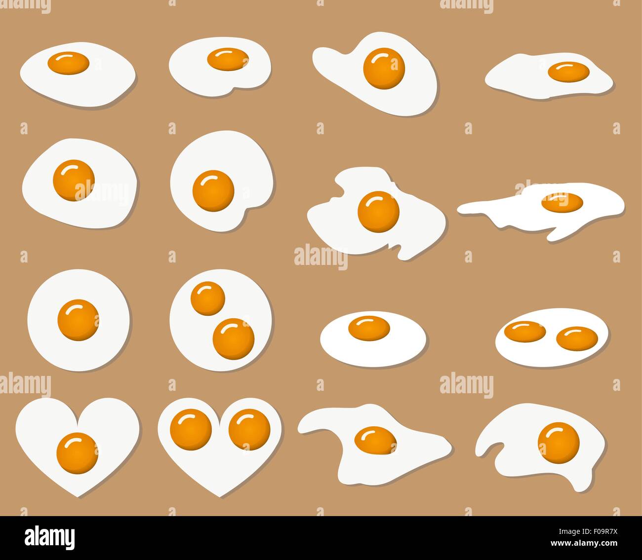Collection of vector fried egg Stock Vector Image & Art - Alamy