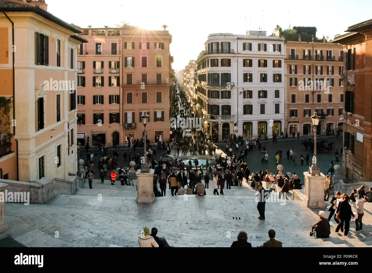 View from Spanish Steps in Rome Stock Photo - Alamy
