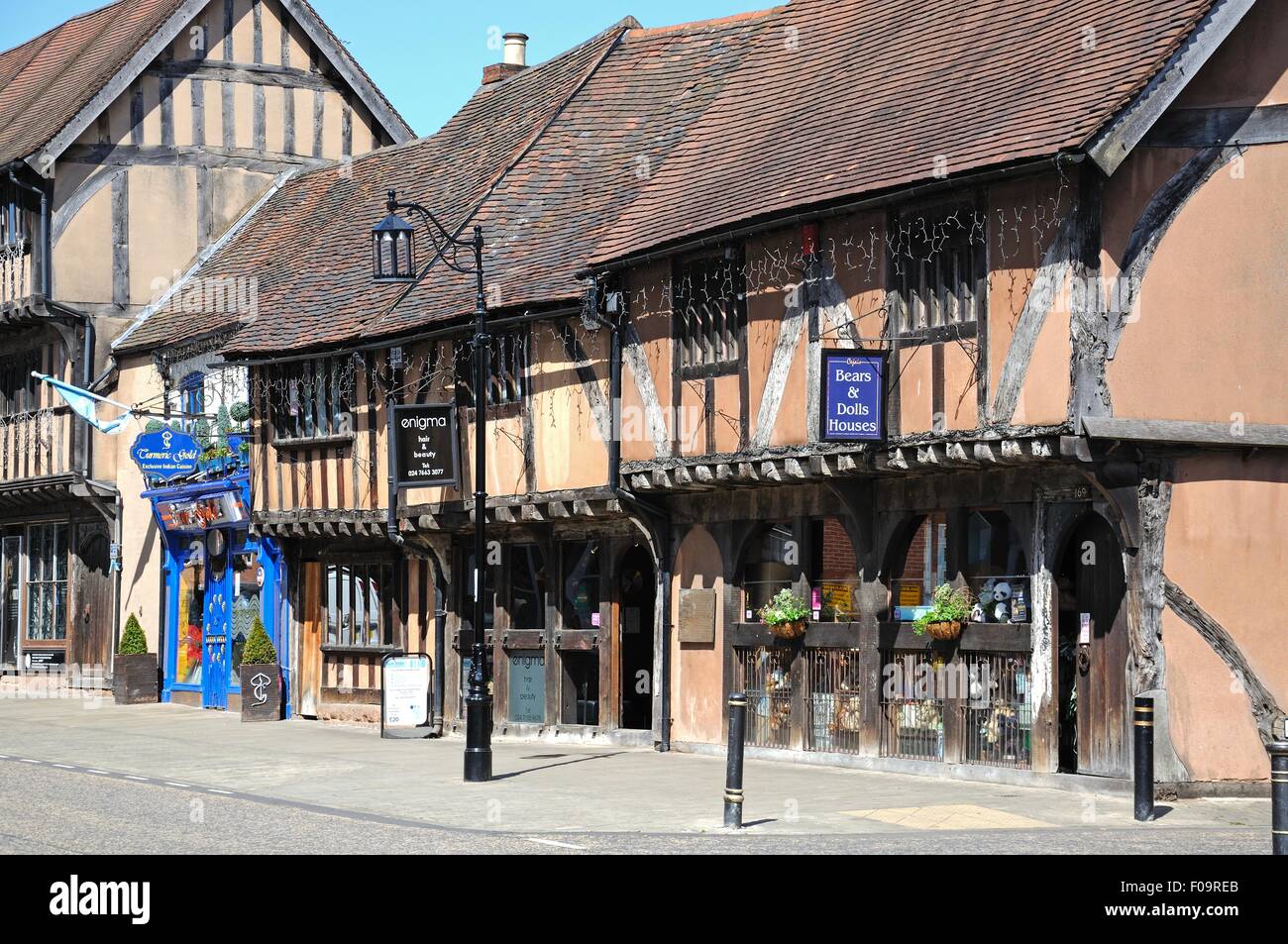 Old timber framed buildings along Spon Street, Coventry, West Midlands ...