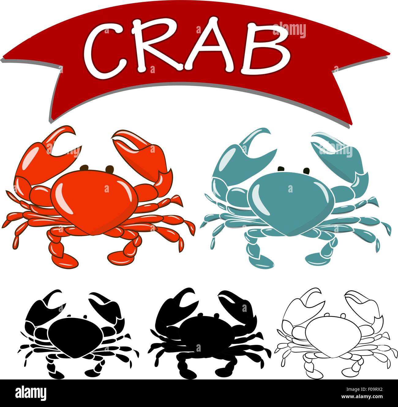 Crab Vector Vectors High Resolution Stock Photography and Images - Alamy