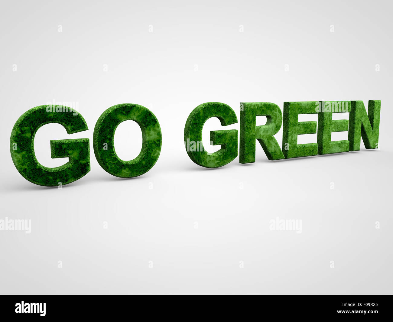 Go Green over white Background Stock Photo - Alamy