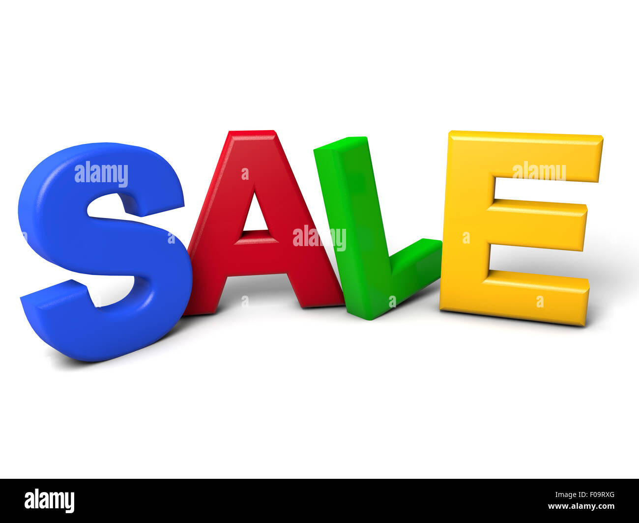 Sale colorful Letters over white background Stock Photo - Alamy
